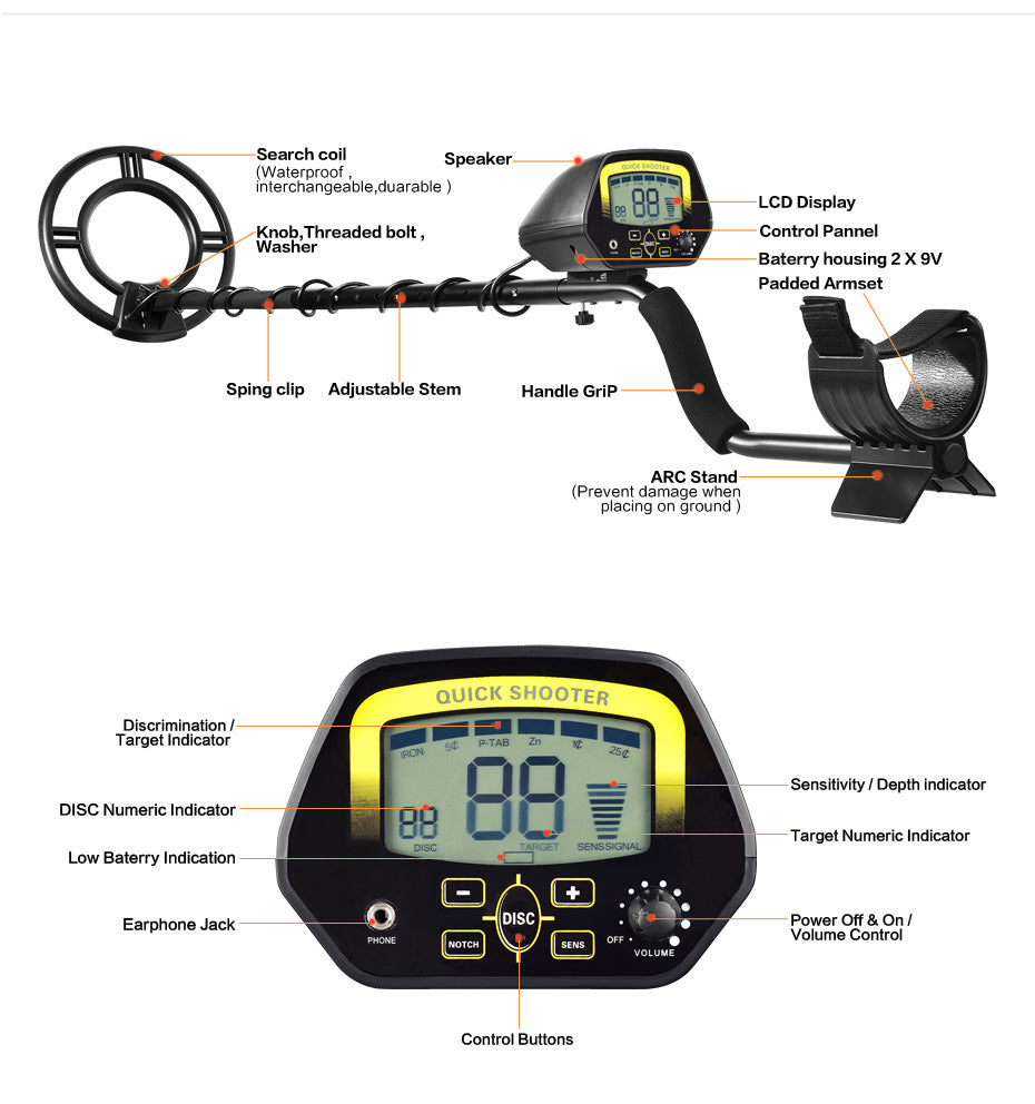 Metal detector - adjustable – Devisal